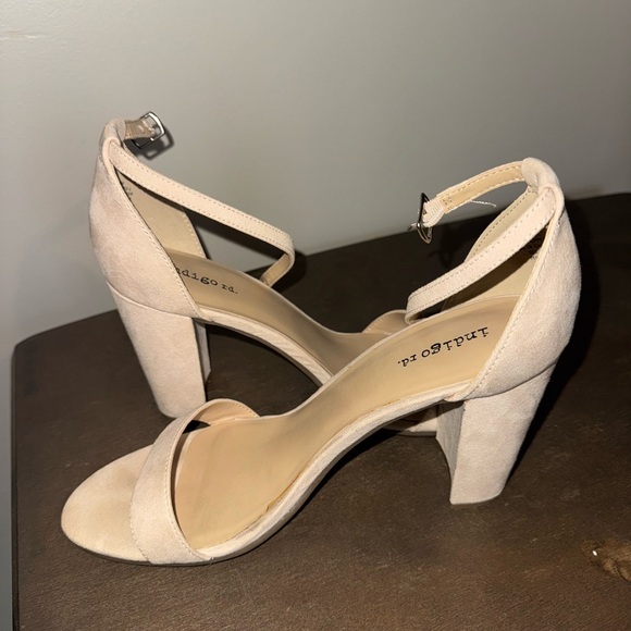Indigo | Shoes | Indigo Womens Beige Block Heels | Poshmark